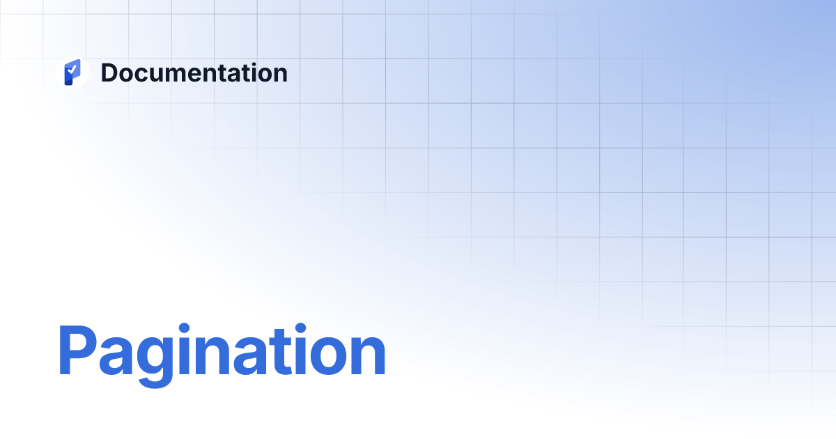 Pagination | Documentation