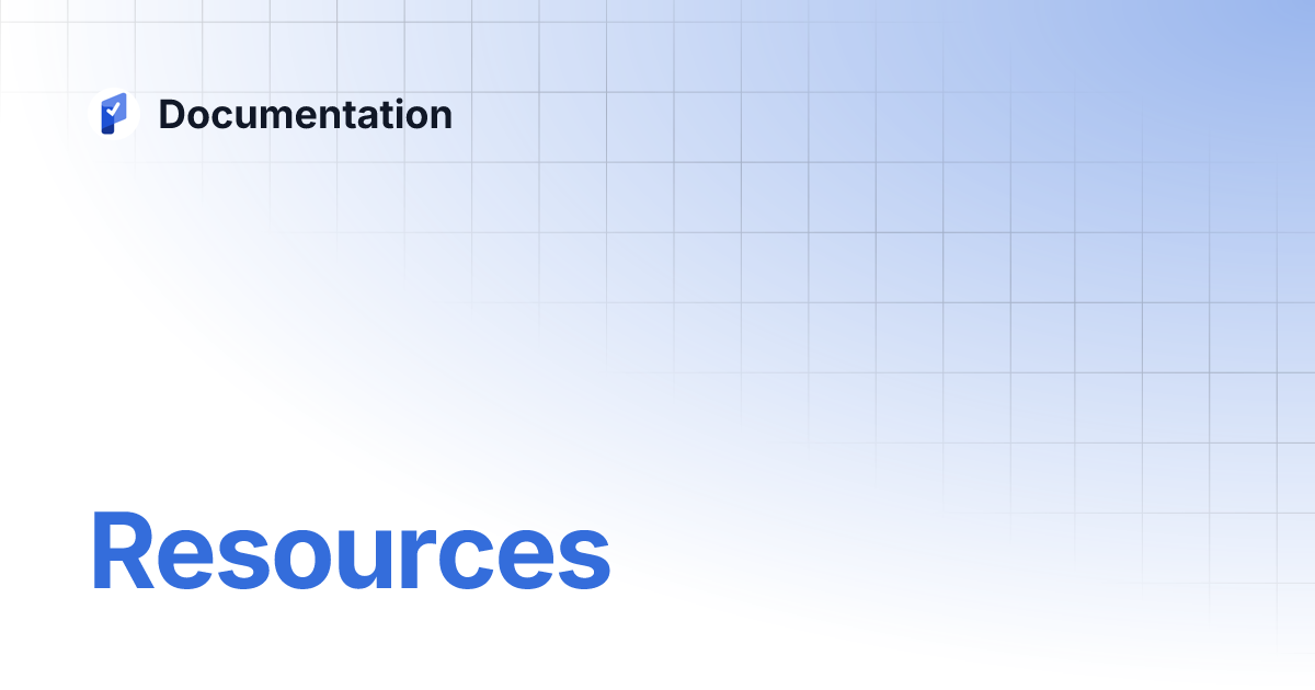 Resources | Documentation