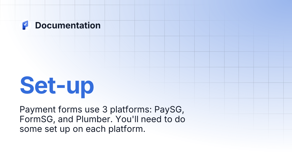 Set-up | Documentation