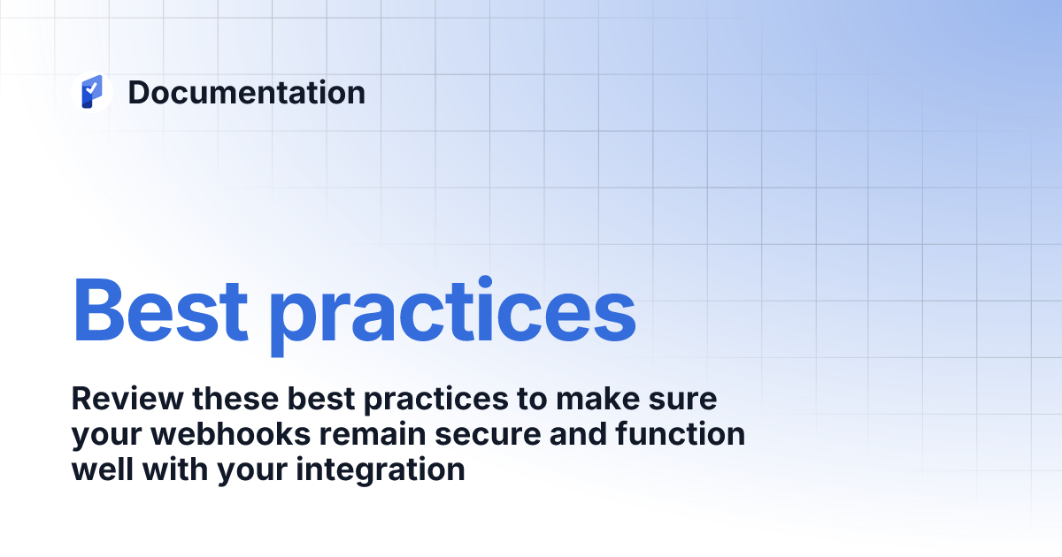 Best practices | Documentation
