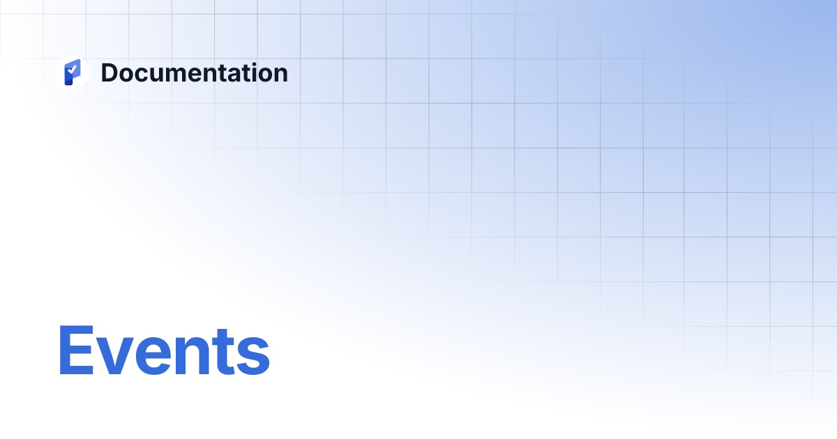 Events | Documentation